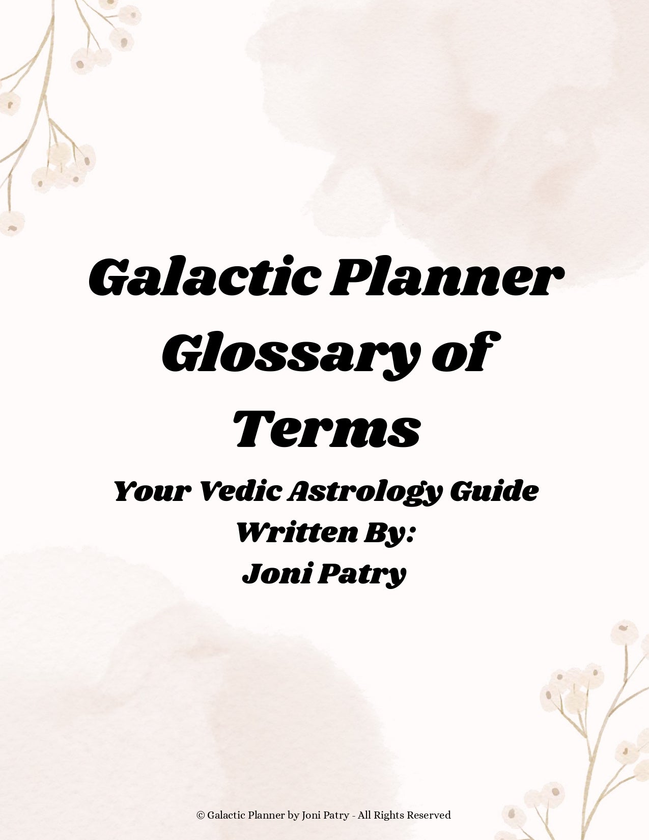 The Galactic Planner | Personalized Vedic Astrology by Joni Patry